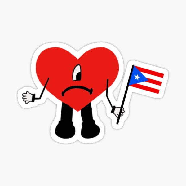 "Bad Bunny Puerto Rico Flag" Sticker for Sale by Laura280 | Redbubble