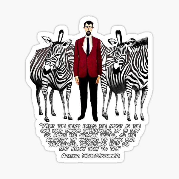 "Think Differently (Arthur Schopenhauer)" Sticker for Sale by ...