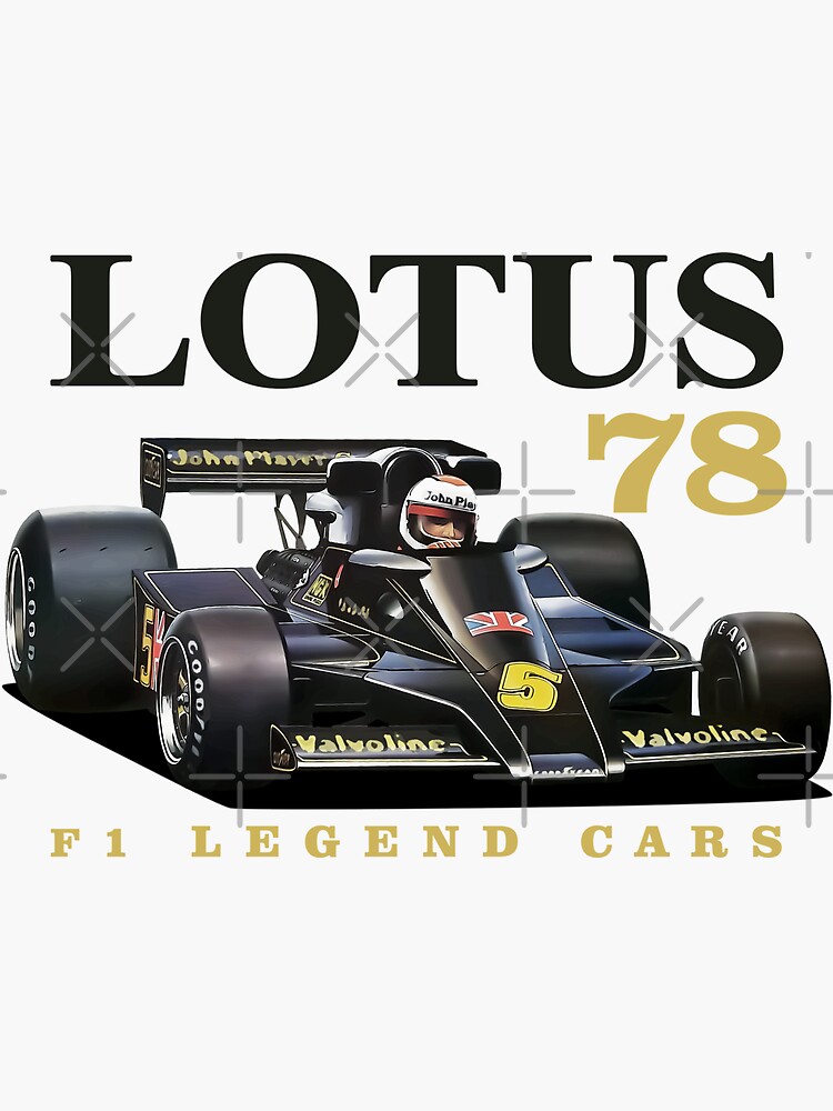 "Lotus f1 car classic retro 70s style " Sticker for Sale by heatshop ...