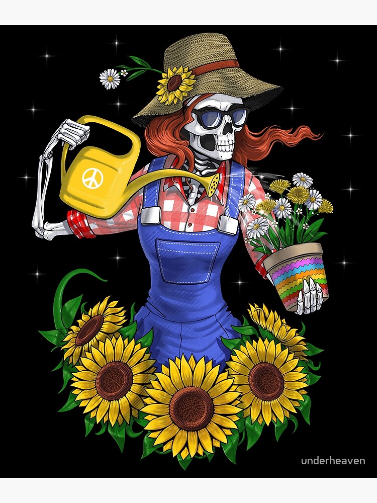 "Skeleton Plants Gardener" Poster for Sale by underheaven | Redbubble