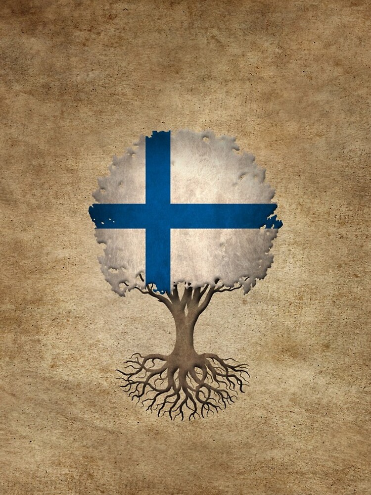 Funda de iPhone « Árbol de la vida estilizado. La bandera de Finlandia ...