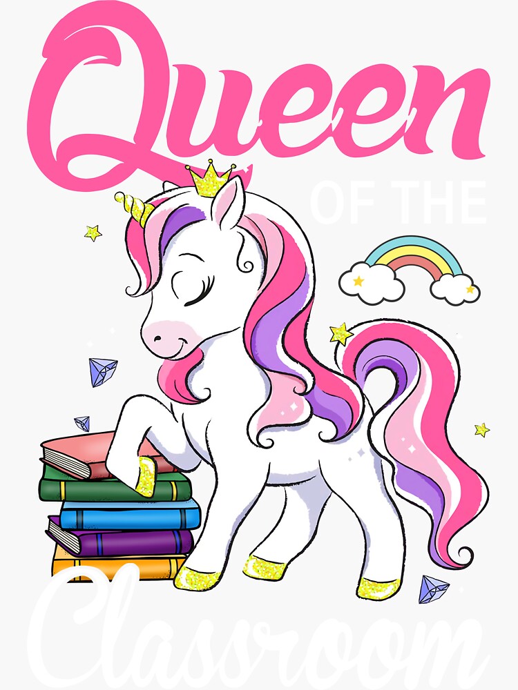 "Queen of the Classroom Teacher Life Back To School" Sticker for Sale ...