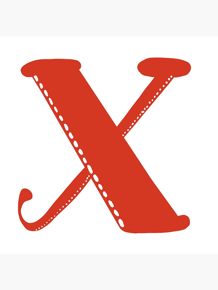 "Letter X Red initial monogram alphabet X capital X" Sticker for Sale ...