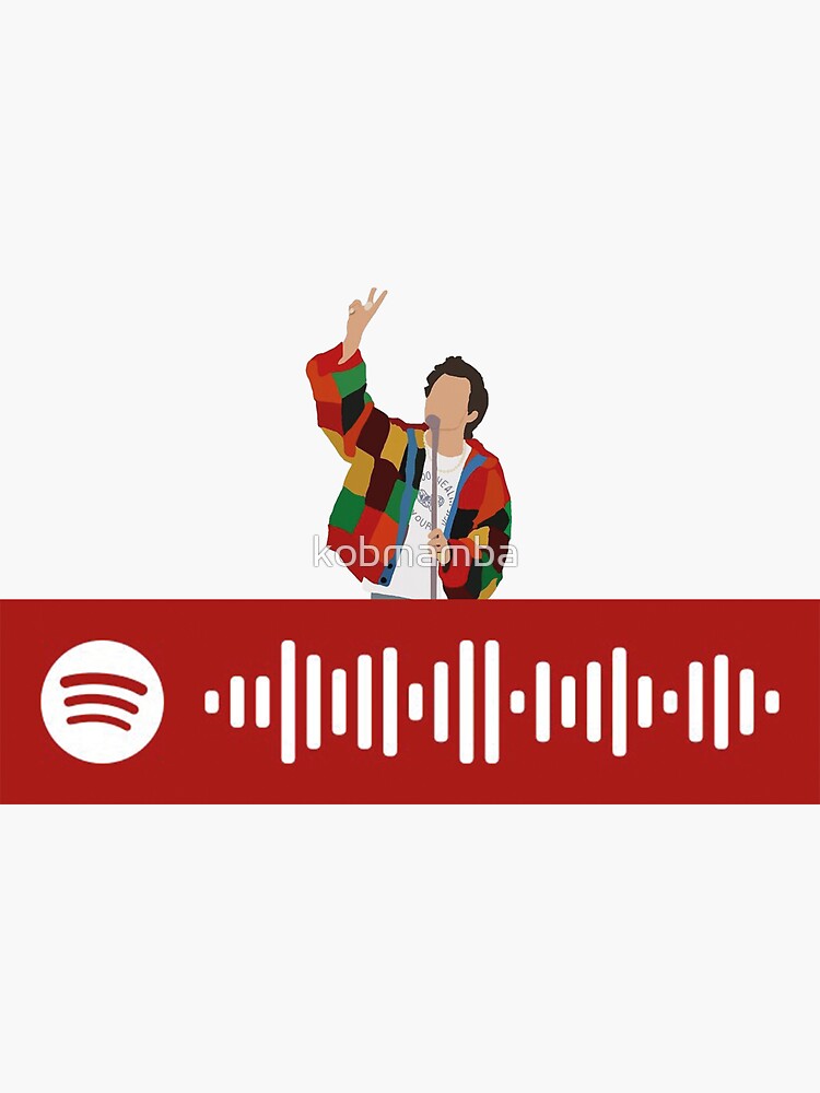 "Harry Styles Falling Spotify Code" Sticker for Sale by kobmamba ...