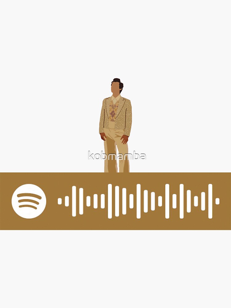 "Harry Styles Golden Spotify Code" Sticker for Sale by kobmamba | Redbubble