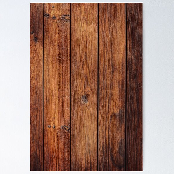 "Old brown rustic dark wooden texture - wood timber background" Poster ...