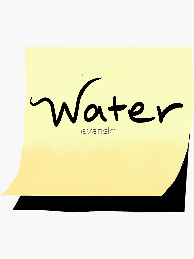 "Water Sticky note " Sticker by evanski | Redbubble