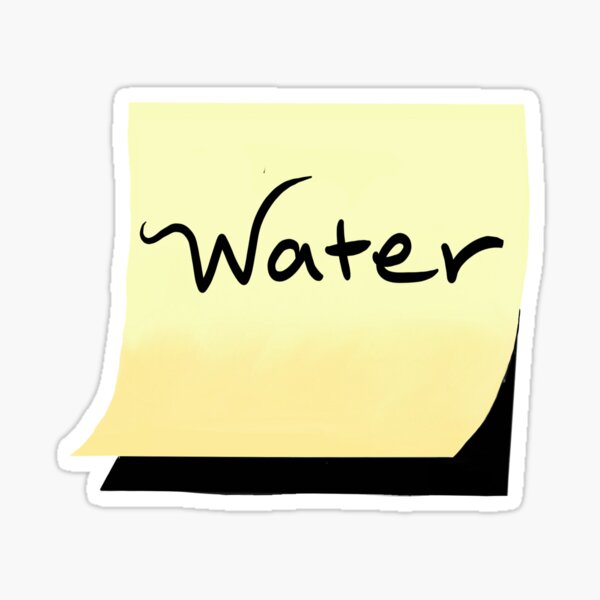 "Water Sticky note " Sticker by evanski | Redbubble