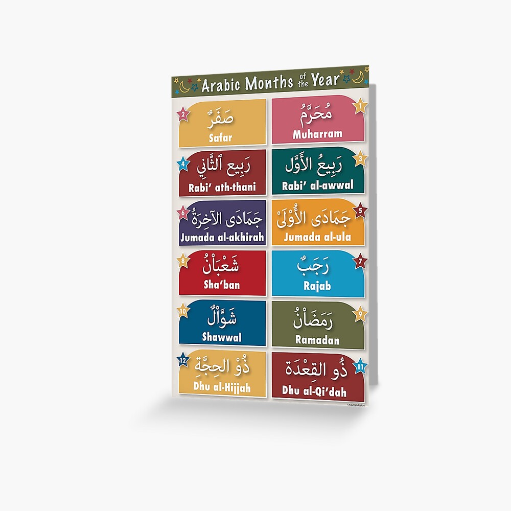 "Arabic 12 Months of the Year for kids" Sticker for Sale by ...