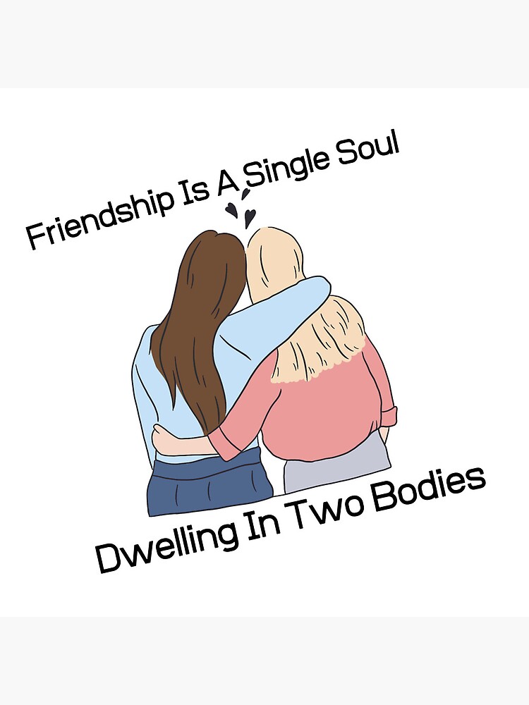 Póster «La amistad es una sola alma que habita en dos cuerpos, cita de ...