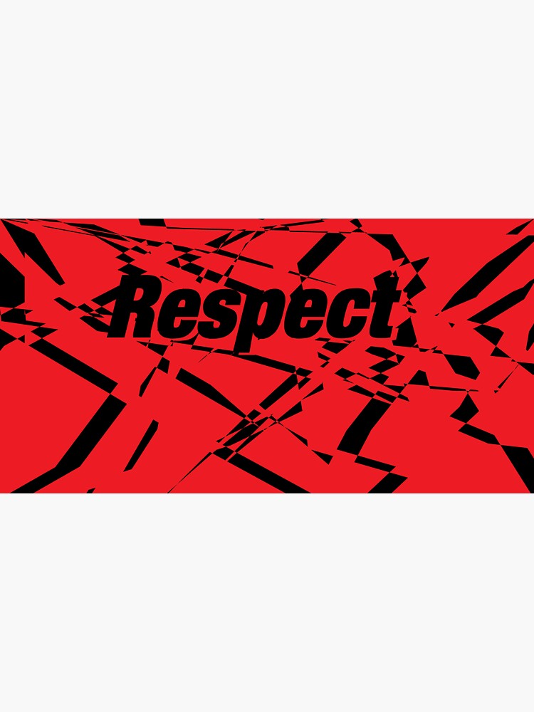 "Respect red and black " Sticker for Sale by stamin54 | Redbubble