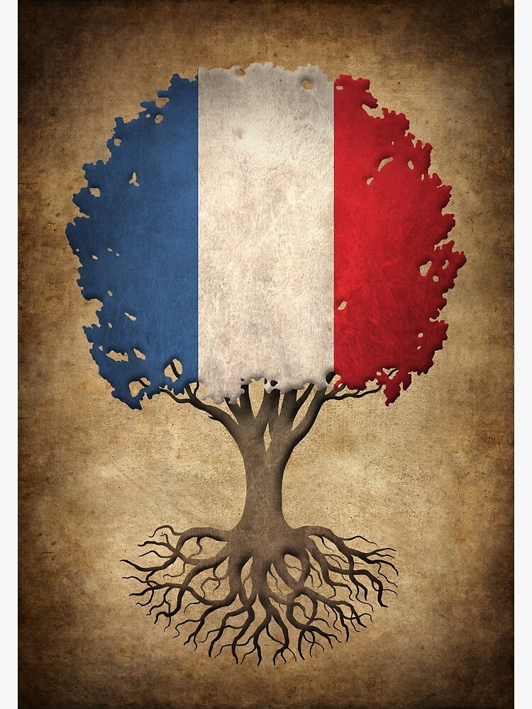 Impression photo « Arbre de vie avec drapeau français », par ...