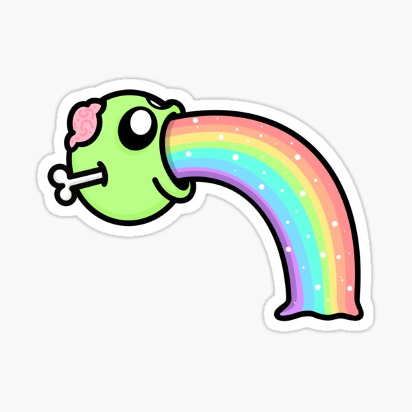 "Rainbow Zombie" Sticker for Sale by josrushi | Redbubble