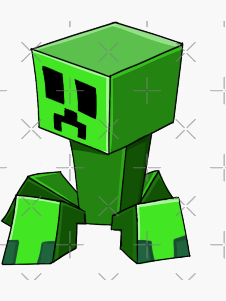 "Minecraft Creeper" Sticker for Sale by jamcaYT | Redbubble