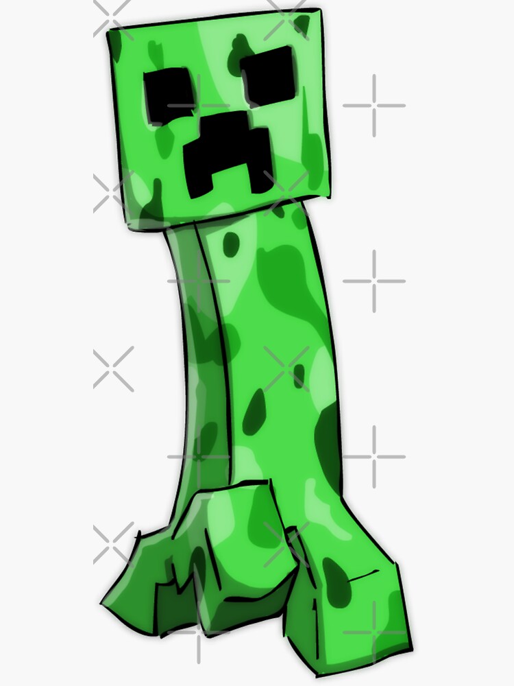 "Minecraft Creeper" Sticker for Sale by jamcaYT | Redbubble