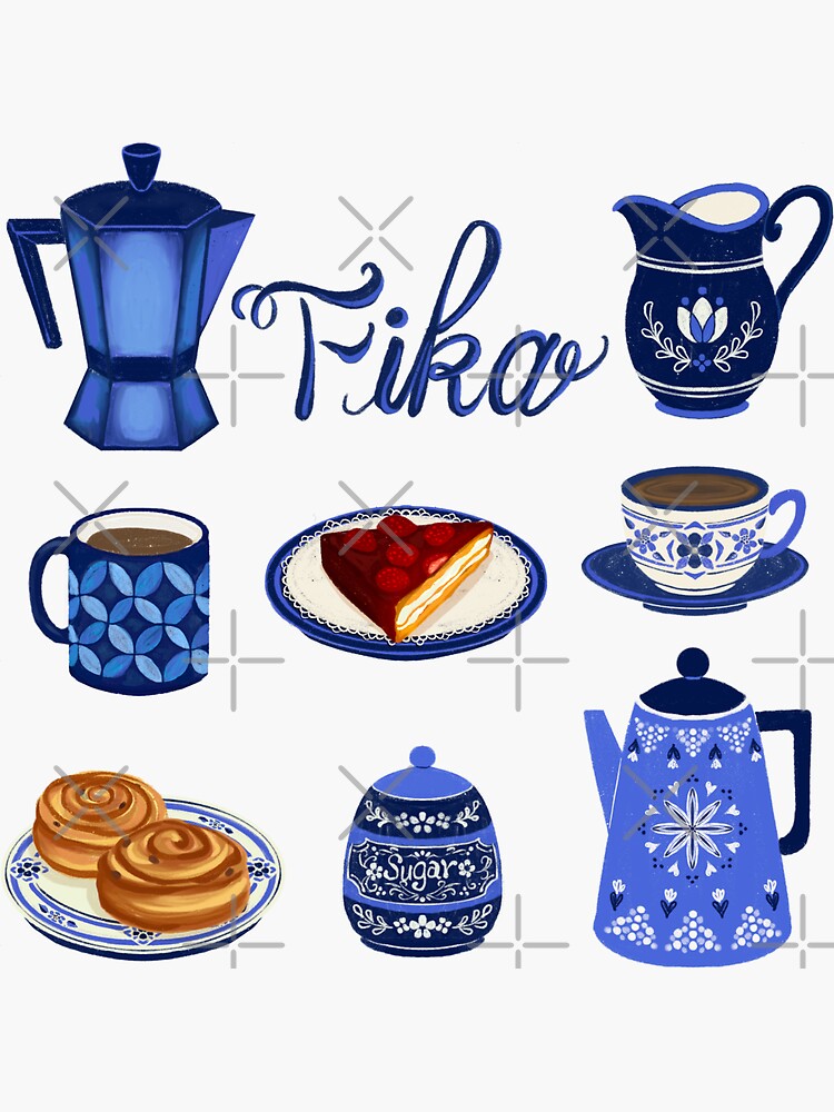 "Fika - Swedish Coffee Break" Sticker for Sale by SiuGaoJok | Redbubble