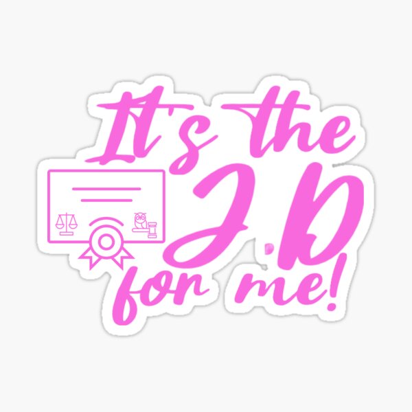 "It's The J.D. For ME!" Sticker for Sale by Constitucci | Redbubble