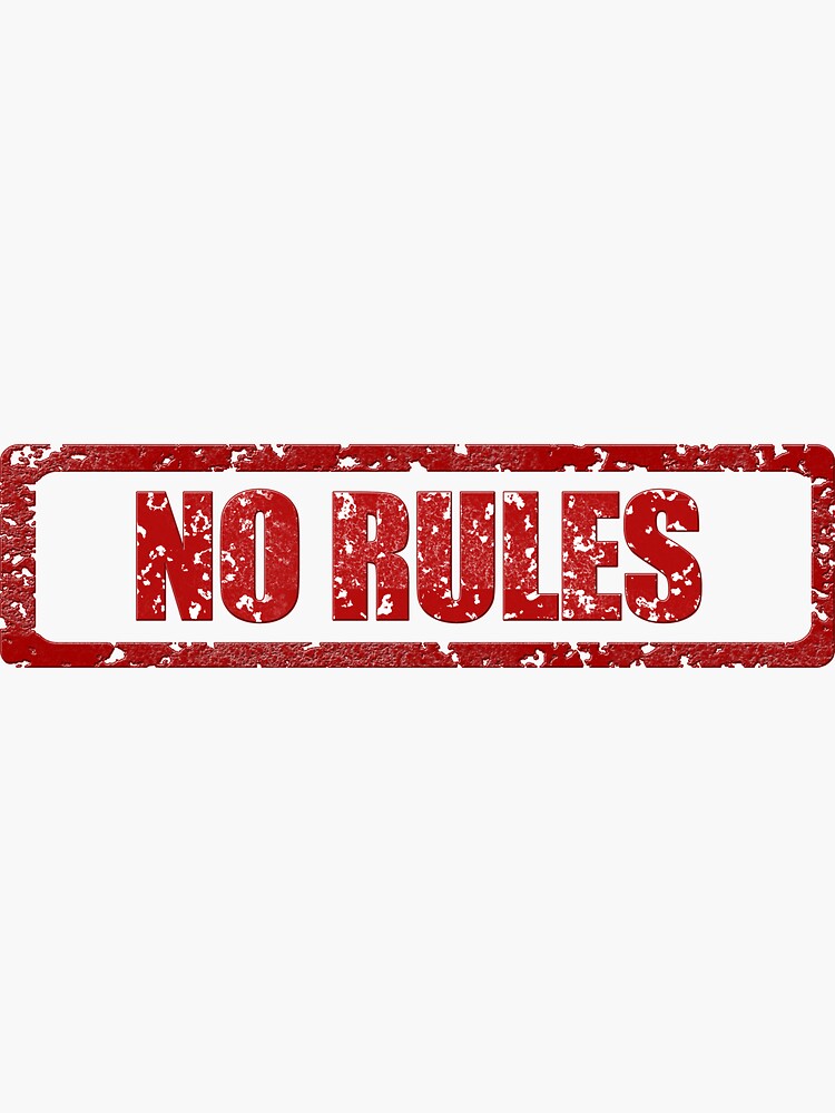 "No rules" Sticker for Sale by DusicaP | Redbubble