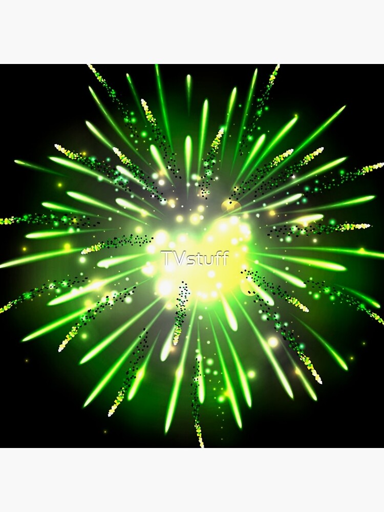 "Neon Green FIREWORK" Poster for Sale by TVstuff | Redbubble