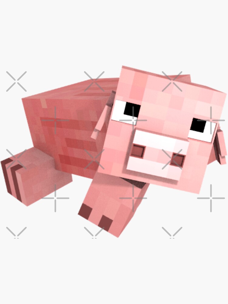"Minecraft Pig" Sticker for Sale by jamcaYT | Redbubble