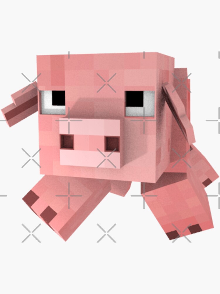 "Minecraft Pig" Sticker for Sale by jamcaYT | Redbubble