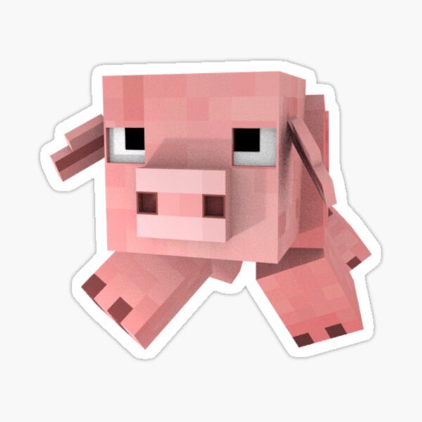 "Minecraft Pig" Sticker for Sale by jamcaYT | Redbubble