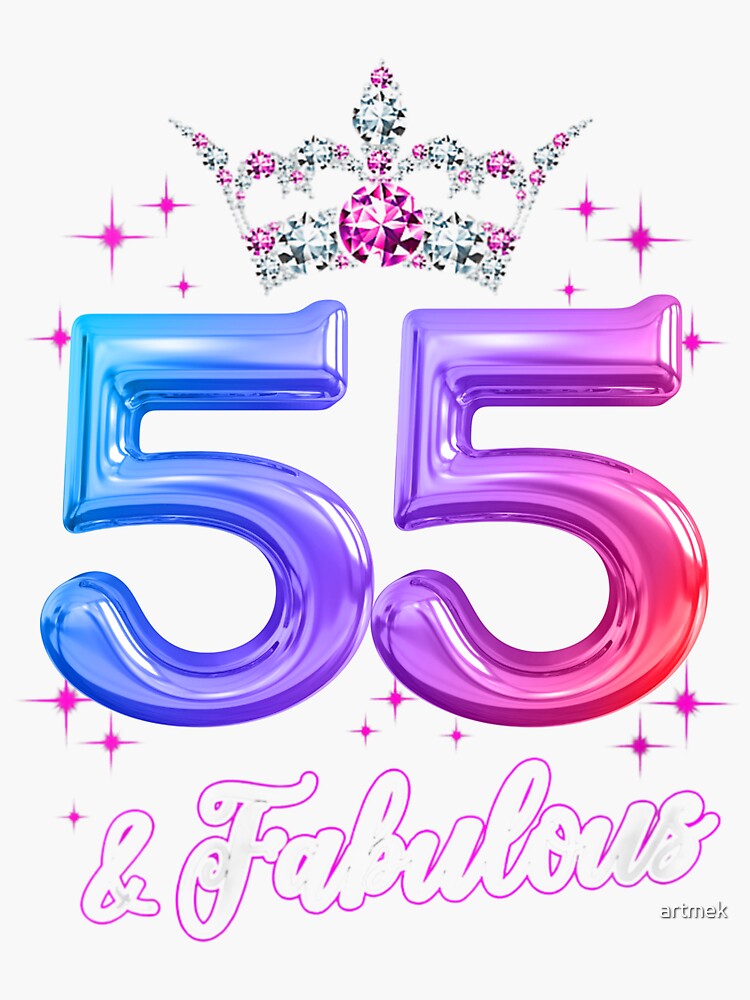 "Womens 55 Years Old Gifts 55 & Fabulous Since 1967 55th Birthday ...