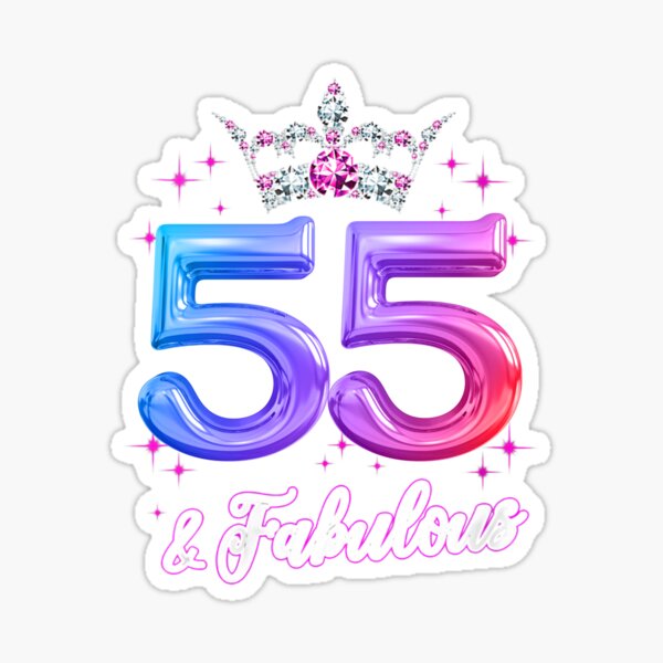 "Womens 55 Years Old Gifts 55 & Fabulous Since 1967 55th Birthday ...