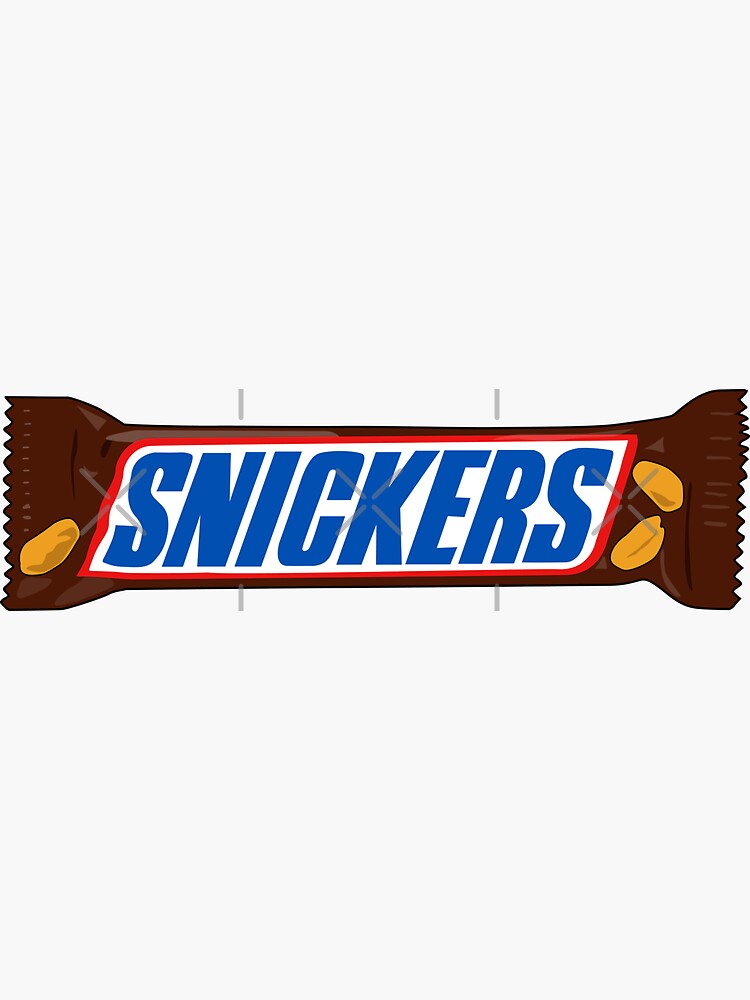 "Snickers Bar" Sticker for Sale by Vector-Sunset | Redbubble