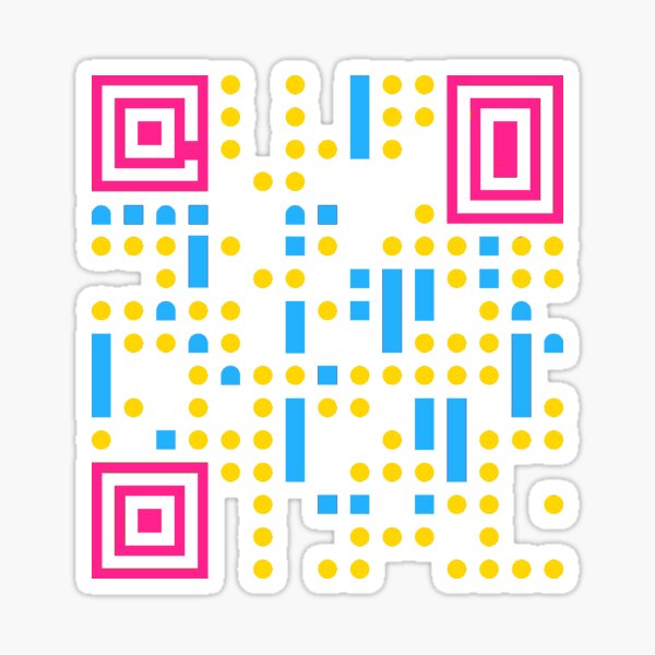 "LGBTQ+ Pan Closeted Pride QR Code" Sticker for Sale by WaterFrogE ...