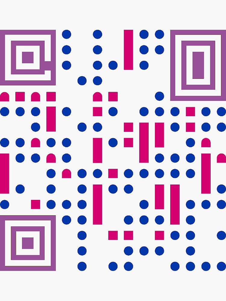 "LGBTQ+ Bi Closeted Pride QR Code" Sticker for Sale by WaterFrogE ...