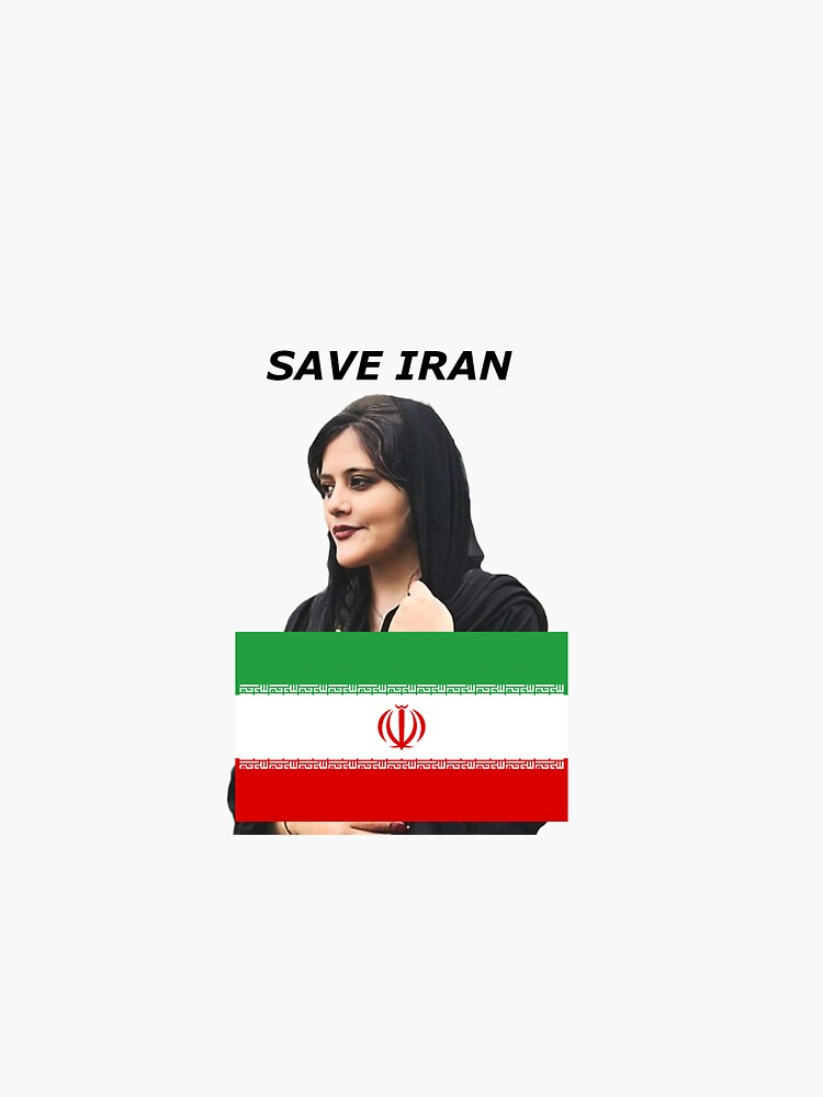 "Mahsa Amini - Protest in Iran 2022" Sticker for Sale by BosnianPoetics ...