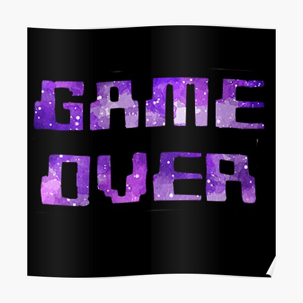 "Cute Aesthetic Purple Game Over Design" Poster for Sale by Dr3amsInInk ...