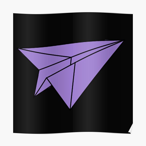 "Cute Aesthetic Purple Paper Airplane Design" Poster for Sale by ...