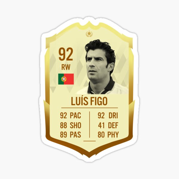 "Luis Figo Ultimate Card" Sticker for Sale by OnTargetSports | Redbubble
