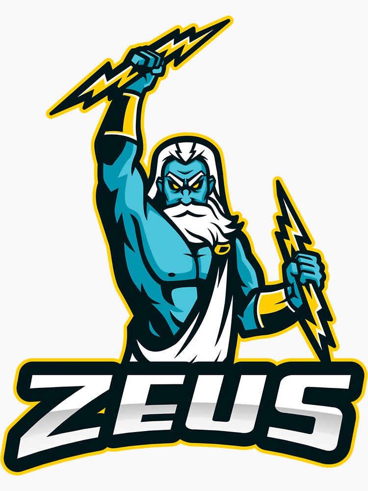 "ZEUS!!!" Sticker for Sale by MJ96-PRO | Redbubble