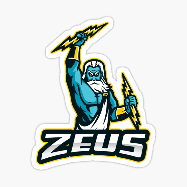 "ZEUS!!!" Sticker for Sale by MJ96-PRO | Redbubble
