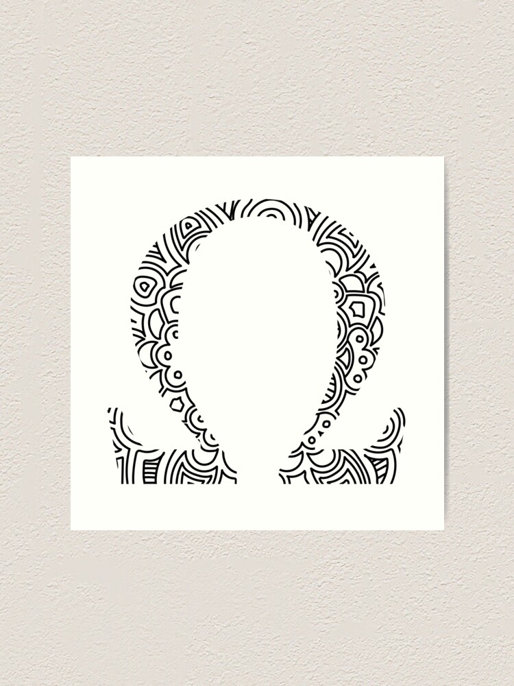 "Omega - Greek Letter Sorority Sticker" Art Print by susyj | Redbubble