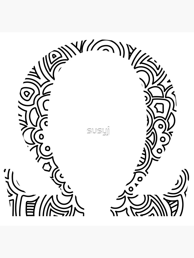 "Omega - Greek Letter Sorority Sticker" Art Print by susyj | Redbubble