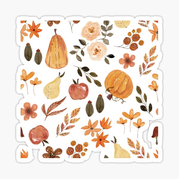 "hello autumn fall leaves" Sticker for Sale by jassine11 | Redbubble