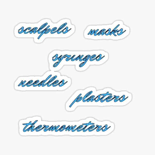 "Medical Supplies/ Equipment Labels Sticker Pack" Sticker for Sale by ...