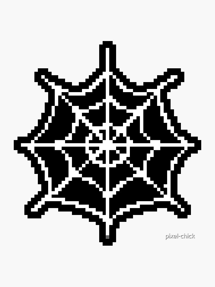 "Pixel Spiderweb" Sticker for Sale by pixel-chick | Redbubble