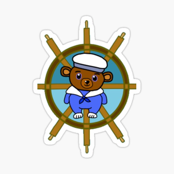 "Sailor Bear" Sticker for Sale by Rekis | Redbubble