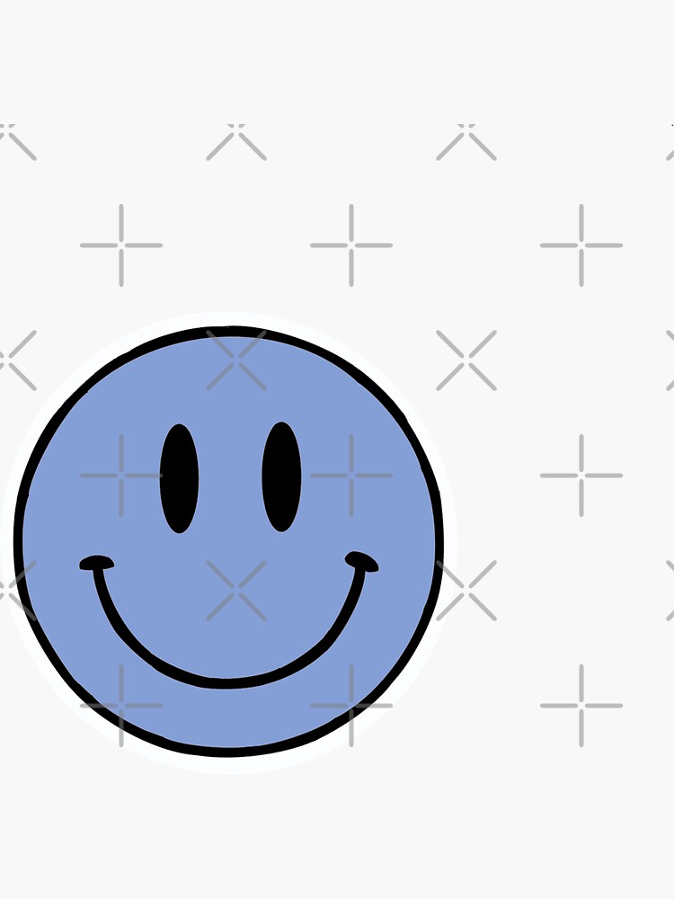 "pale blue smiley face" Sticker for Sale by Sofiv10 | Redbubble