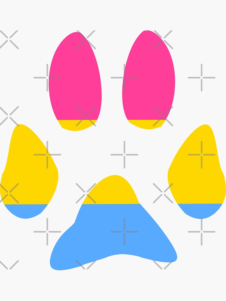 "Rabbit Pansexual Pride Paw" Sticker for Sale by AlexanderSea | Redbubble