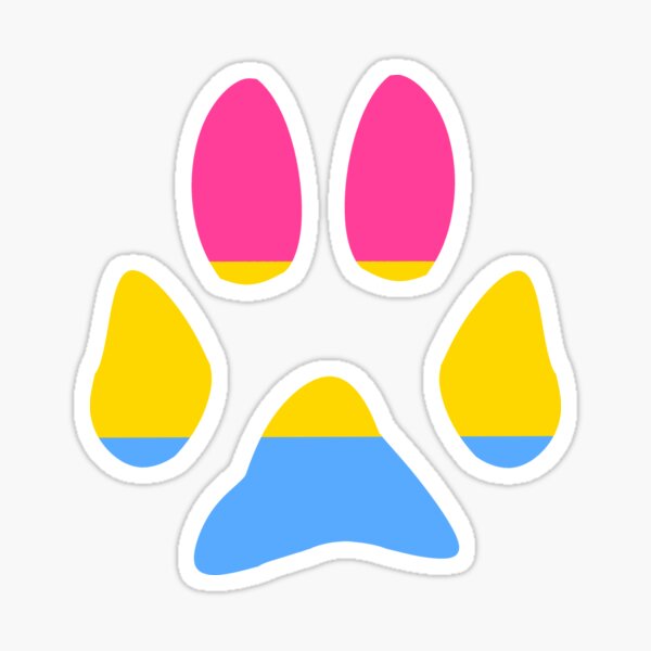 "Rabbit Pansexual Pride Paw" Sticker for Sale by AlexanderSea | Redbubble