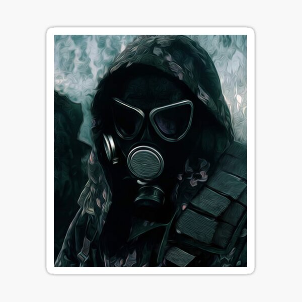 "Gas Mask Apocalypse" Sticker for Sale by DDigitalDesigns | Redbubble