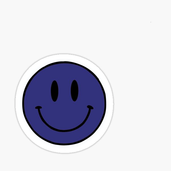 "dark blue smiley face" Sticker for Sale by Sofiv10 | Redbubble