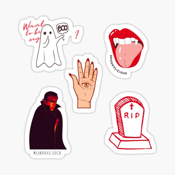 "Halloween sticker pack" Sticker for Sale by dizajnove | Redbubble