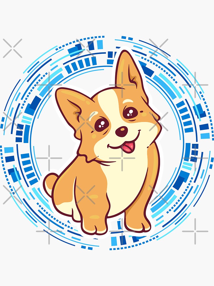 "Cute dog drawing" Sticker for Sale by CorneliusDesign | Redbubble